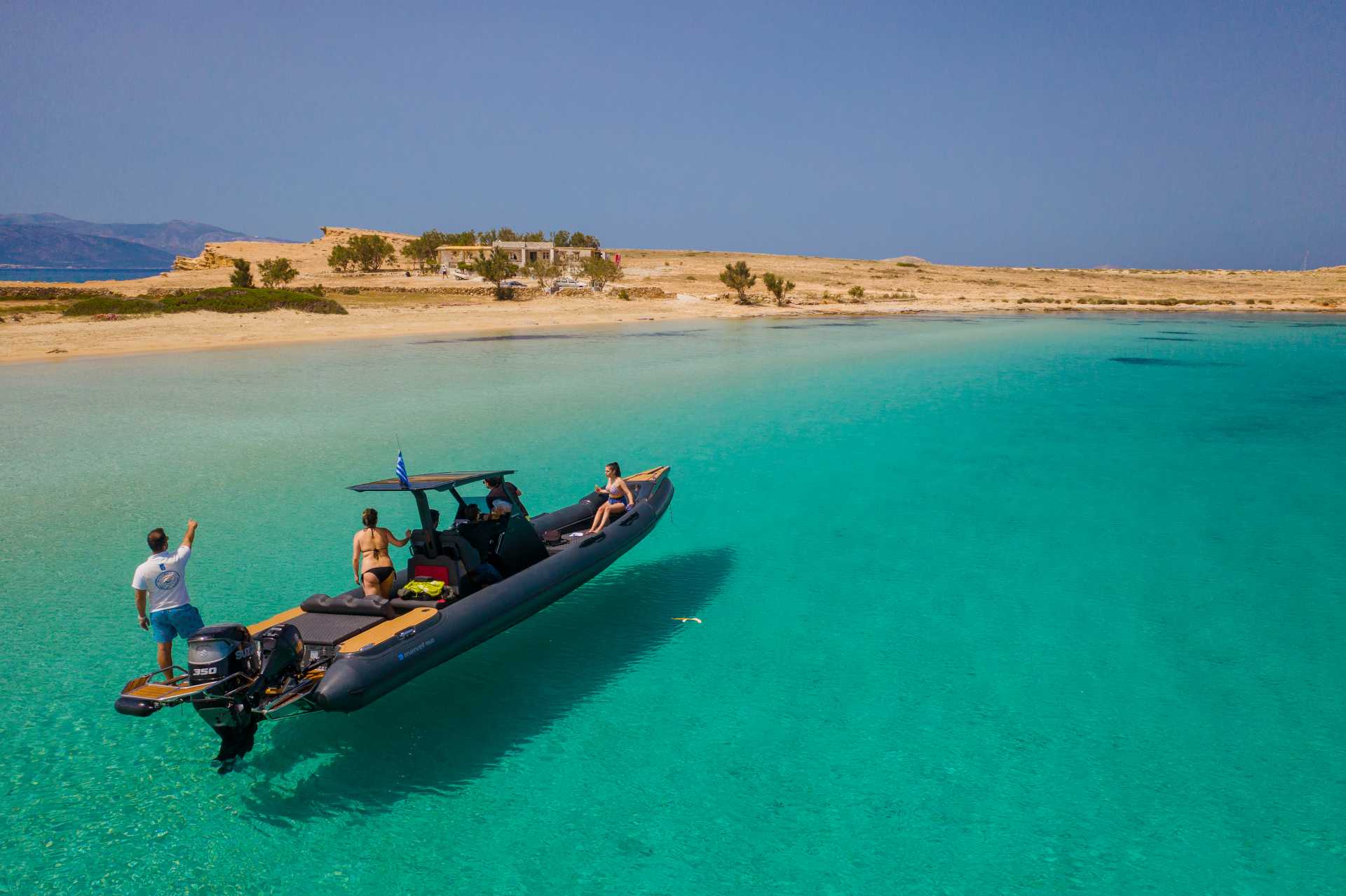 Five hours private boat tour from Folegandros to Polyaigos island ...